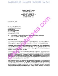 Nancy Wolf Gossett Letter | John J. Nazarian | Private Investigator
